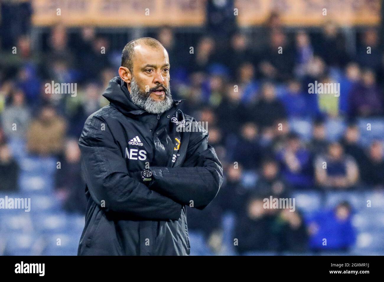 Wolverhampton Wanderers manager Nuno Espirito Santo on the touchline ...