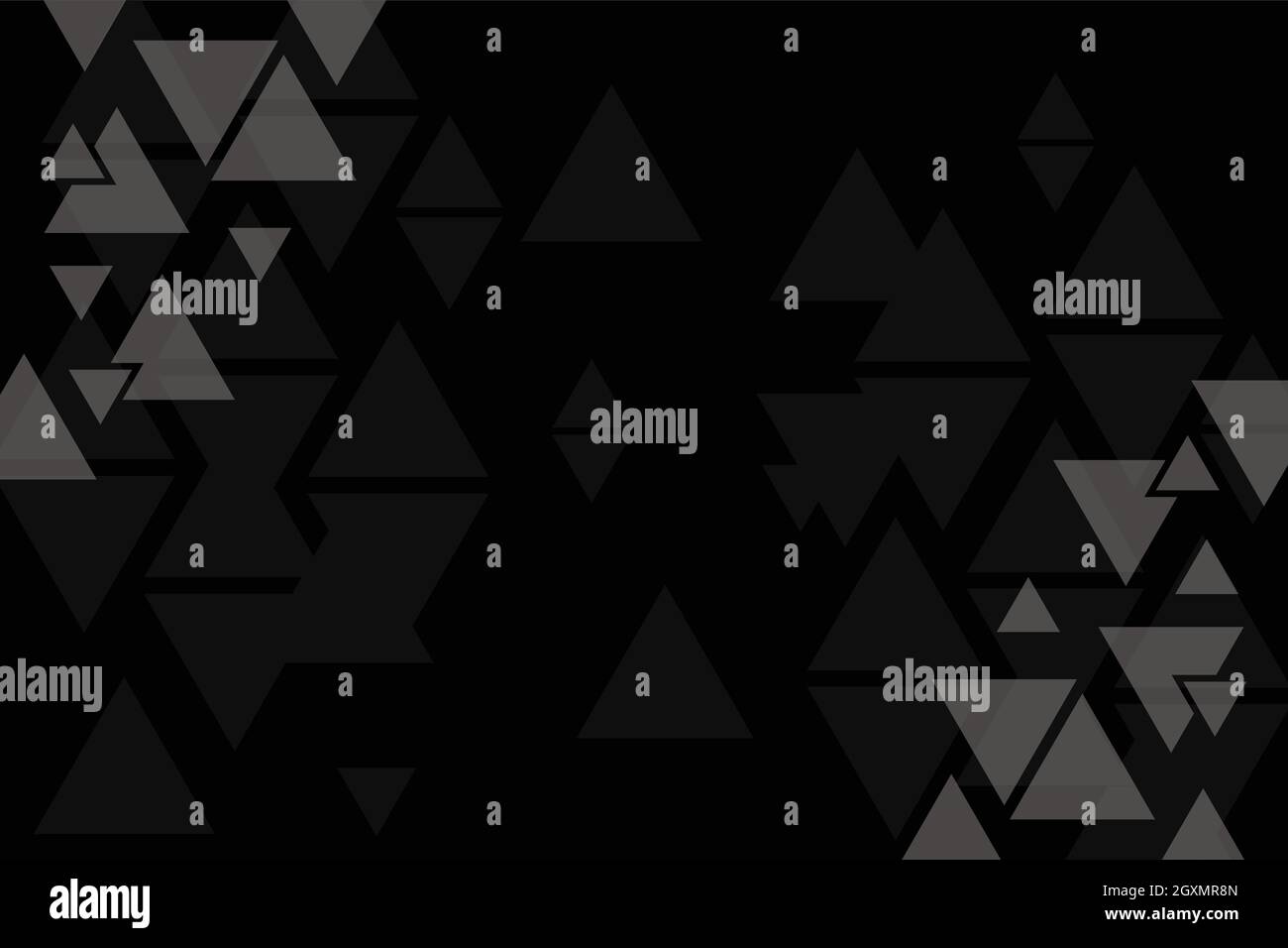 Vector geometric triangle black background, abstract pattern ...