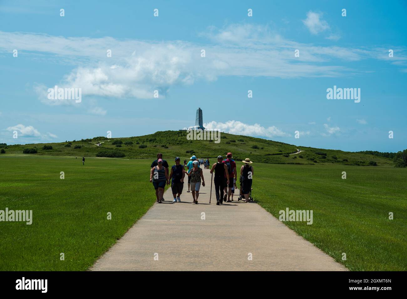 Kitty Hawk, NC, USA -- July 27, 2021.Photo of the grounds of the Kitty ...