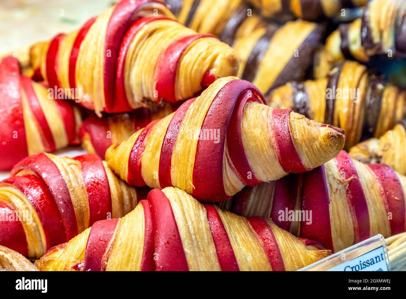 Colourful croissants at Oree Boulangerie, Covent Garden, London, UK ...