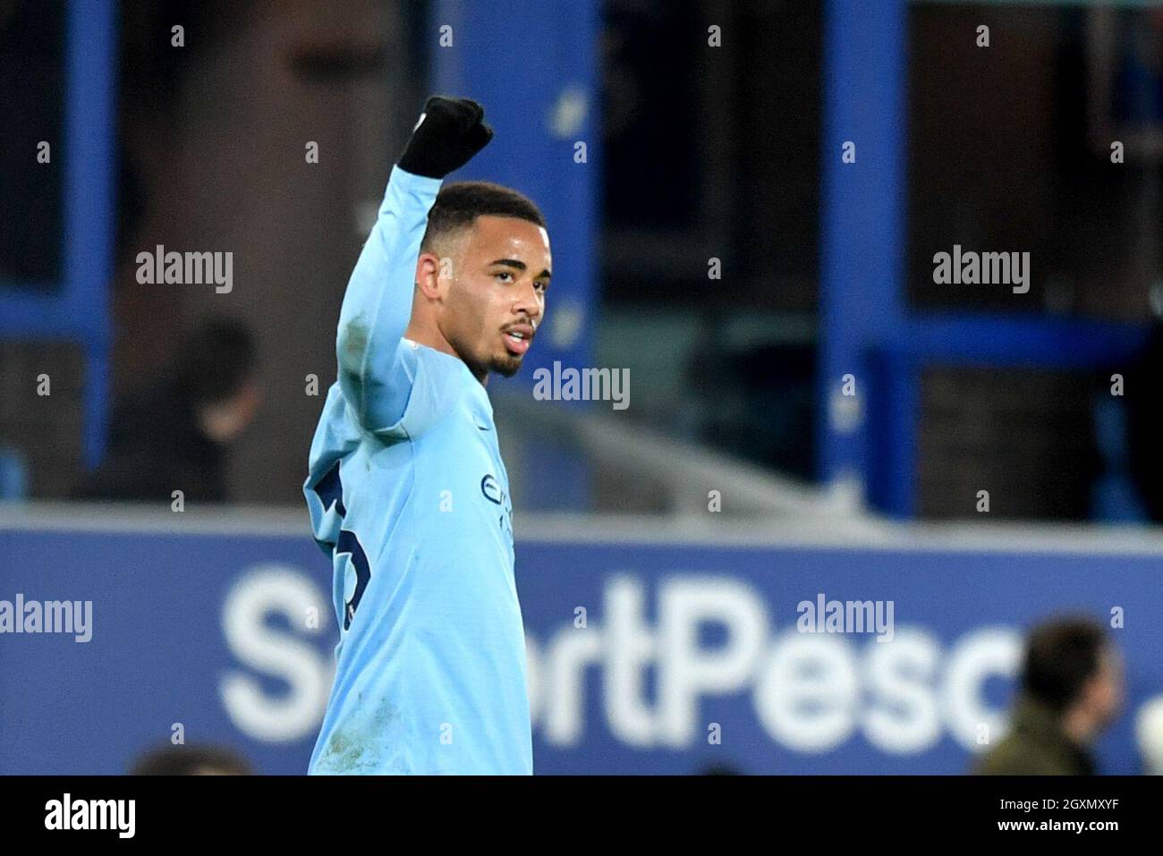 Manchester City's Gabriel Jesus celebrates scoring his side's second ...