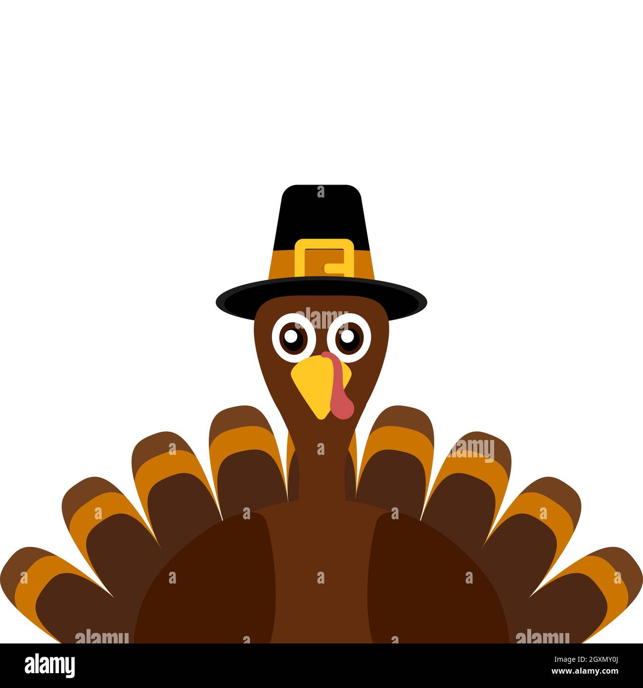 Turkey funny thanksgiving on white background Stock Vector Image & Art ...