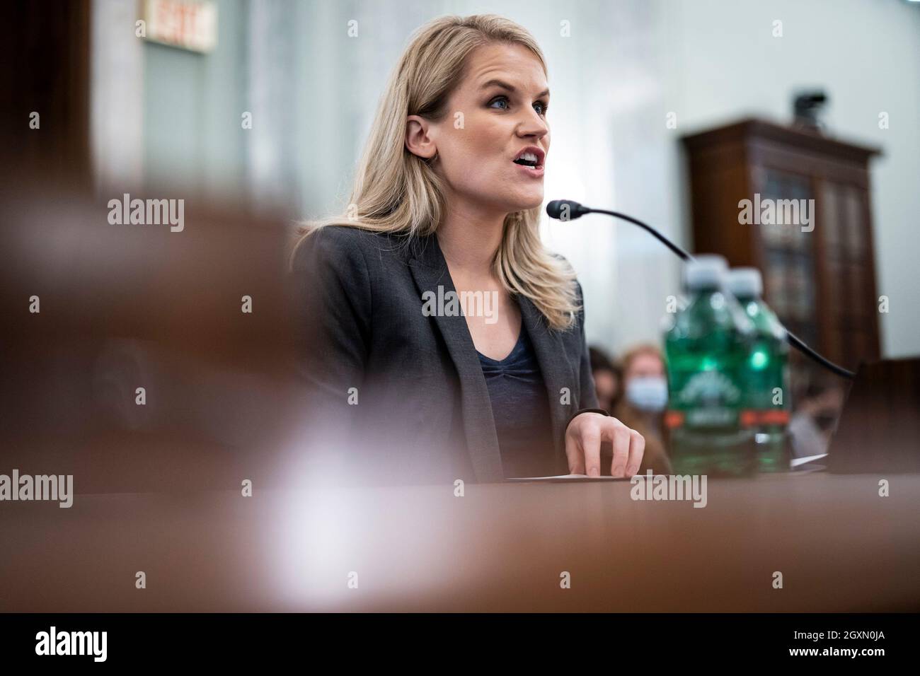 WASHINGTON, DC - OCTOBER 5: Former Facebook employee and whistleblower ...