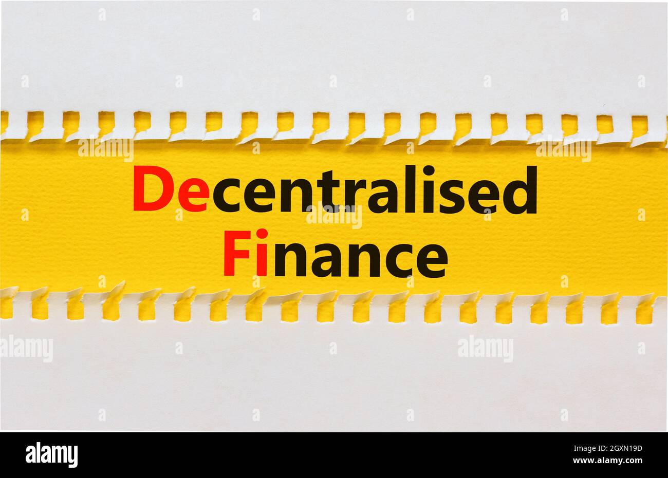 DeFi, Decentralised finance symbol. Concept words 'DeFi, Decentralised ...