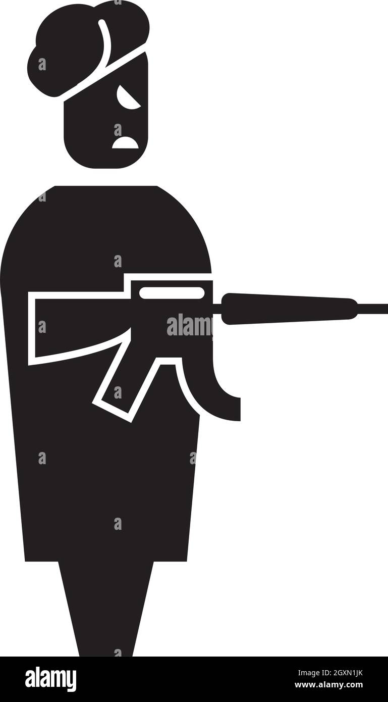 islamic terrorist with rifle Stock Vector Image & Art - Alamy