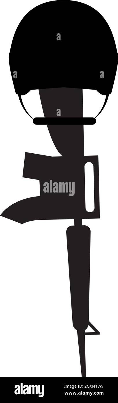 rifle with helmet silhouette Stock Vector Image & Art - Alamy