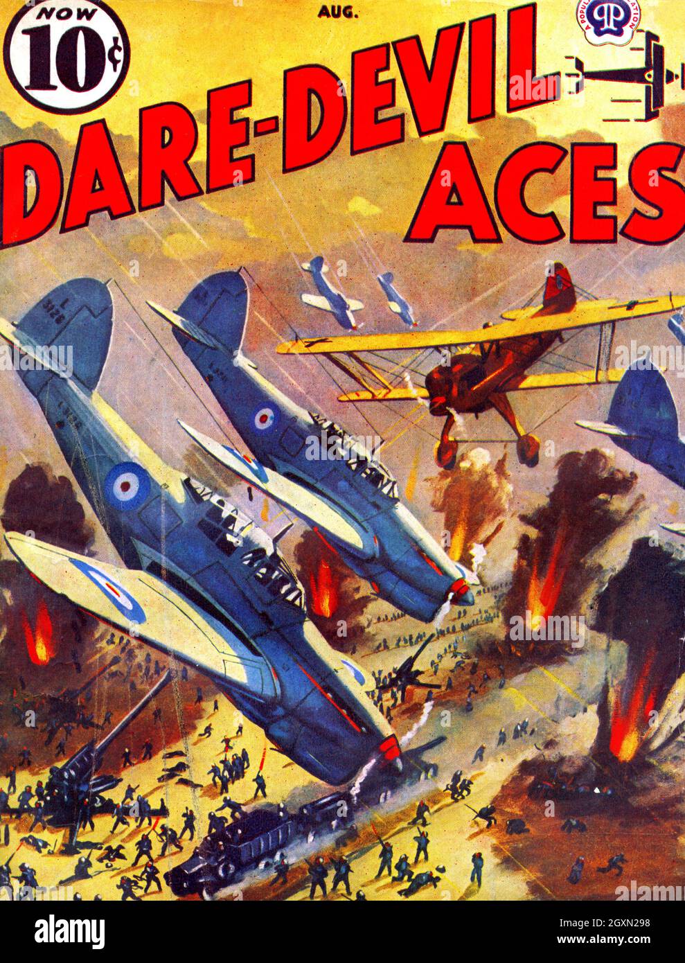 British vs. Nazis in air fight over a battlefield Stock Photo - Alamy