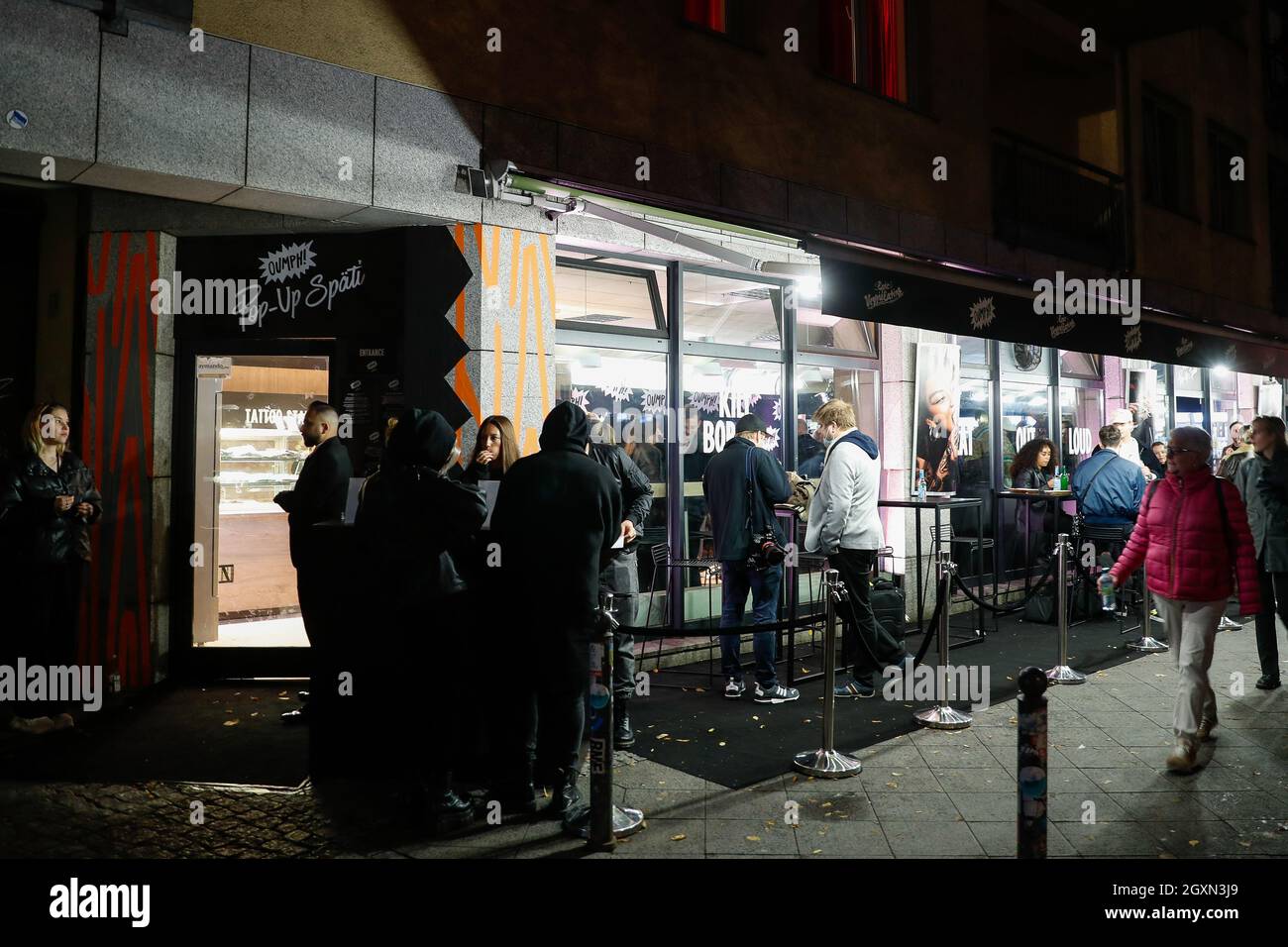 Berlin, Germany. 05th Oct, 2021. Exterior view at the launch event "Oumph! Pop-Up Spät" at ...