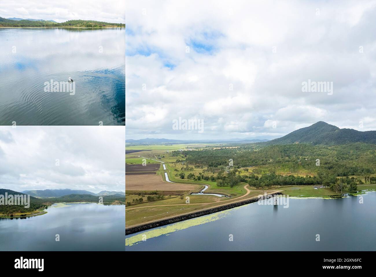 collage of images of Kinchant Dam, Mackay, Queensland Australia ...