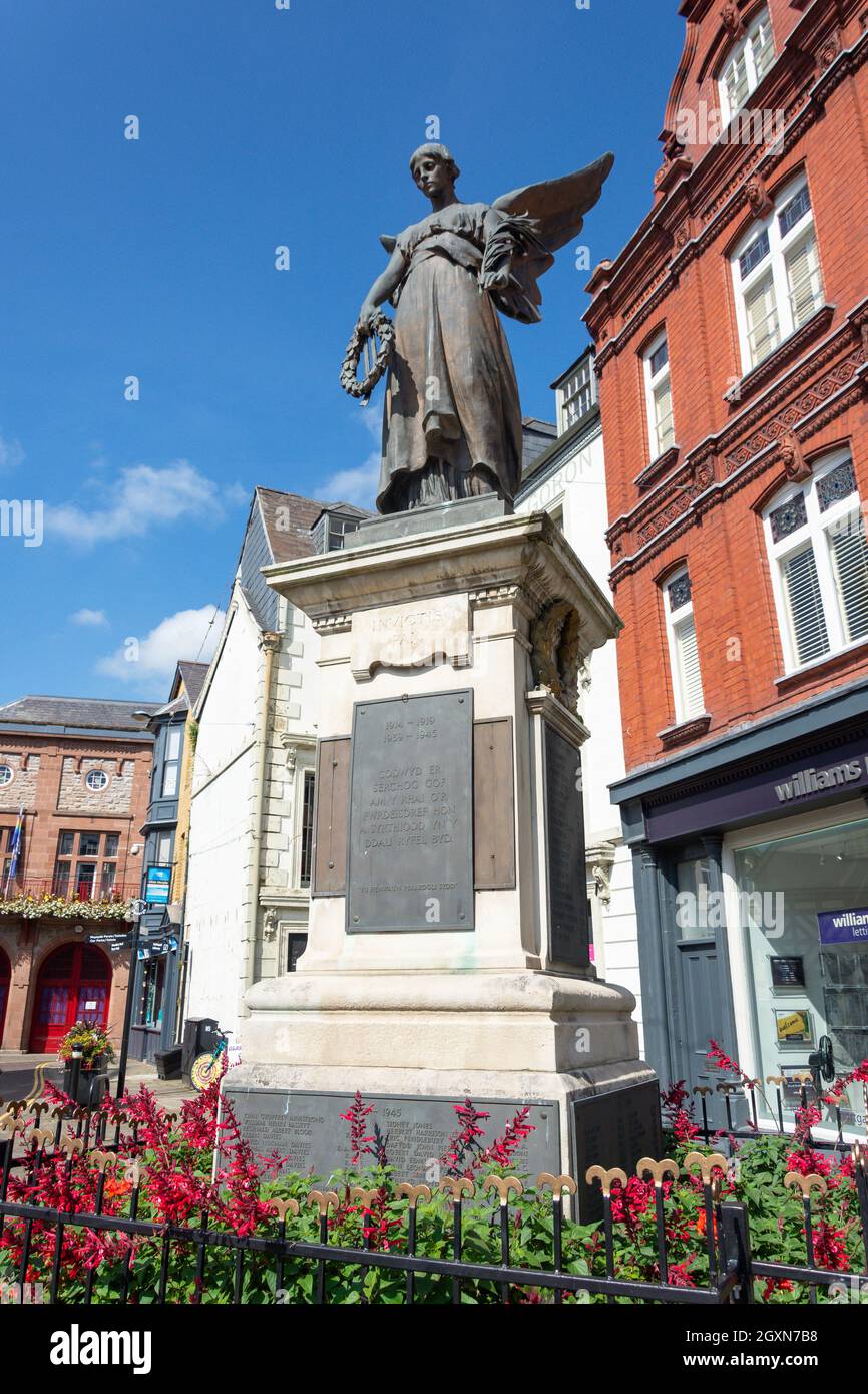 War memorial hall square high street denbigh dinbych town centre hi-res ...