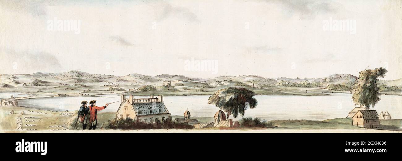 Boston Neck with the British lines Stock Photo - Alamy