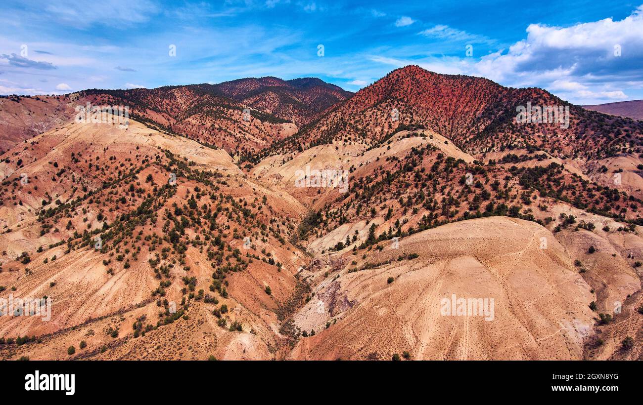 Colorado desert mountains with layers of red and yellow Stock Photo - Alamy