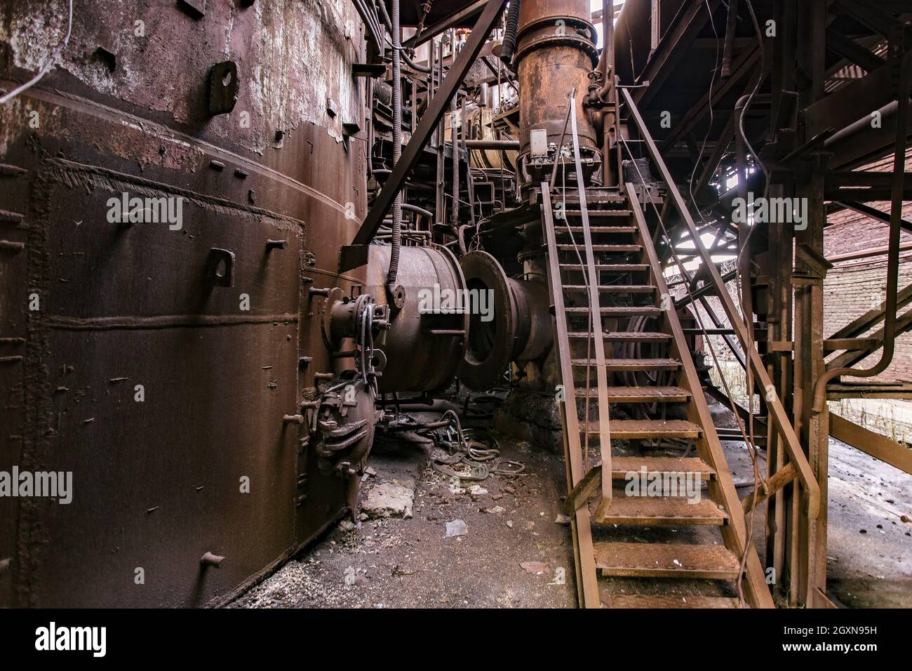 Blast furnace equipment of the metallurgical plant Stock Photo - Alamy