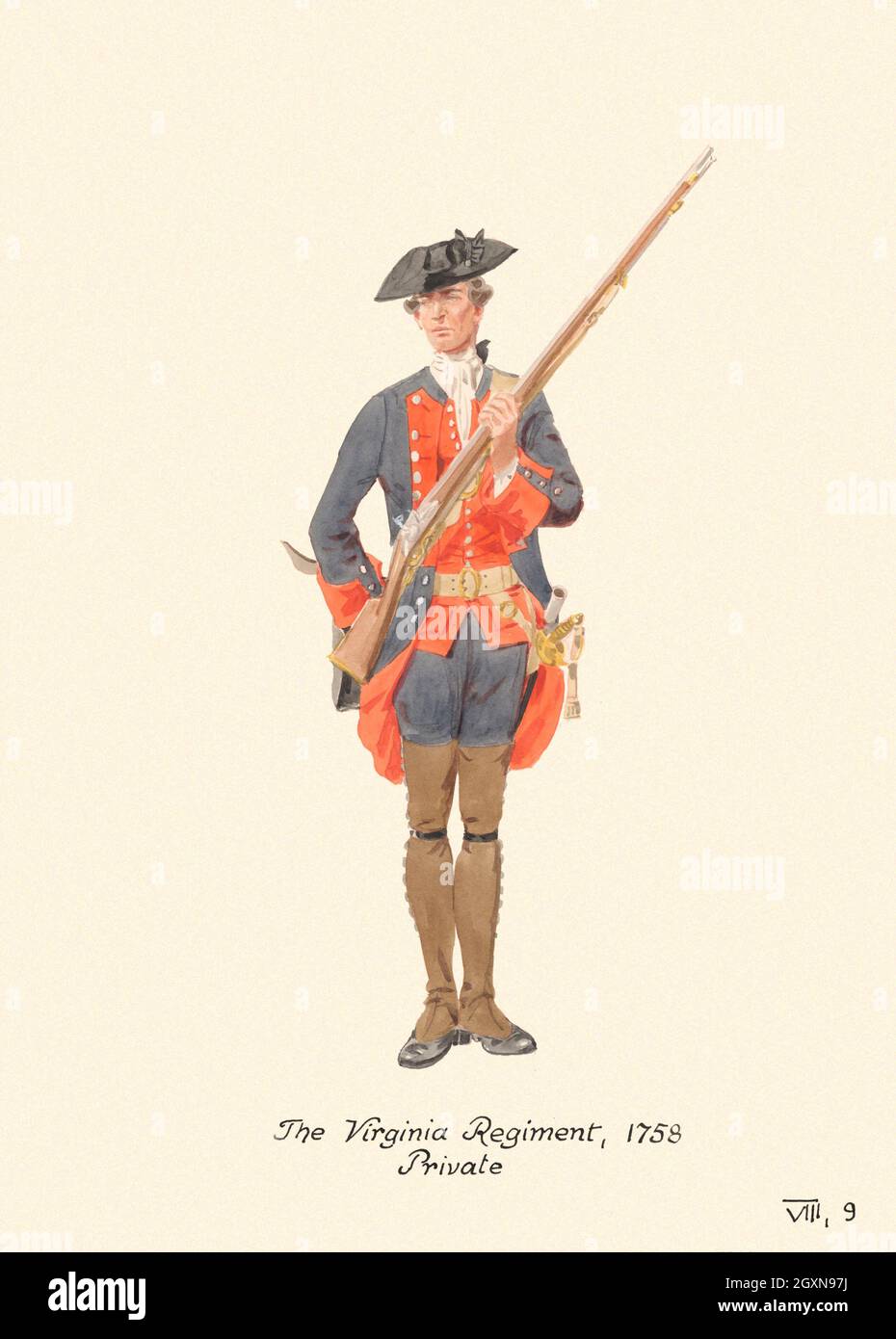 Virginia Regiment Private 1758 Stock Photo - Alamy
