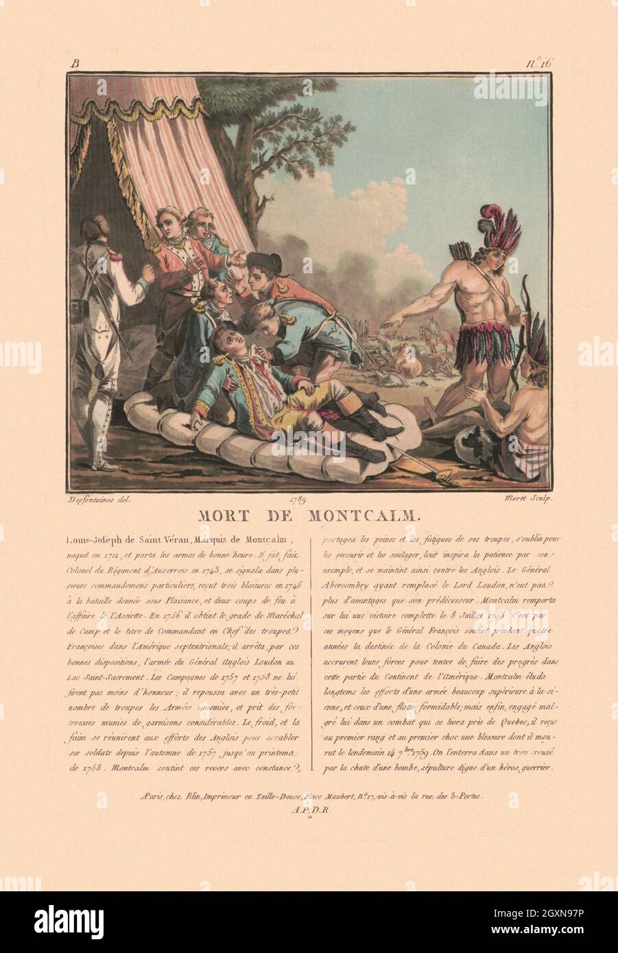 The death of montcalm at quebec hi-res stock photography and images - Alamy