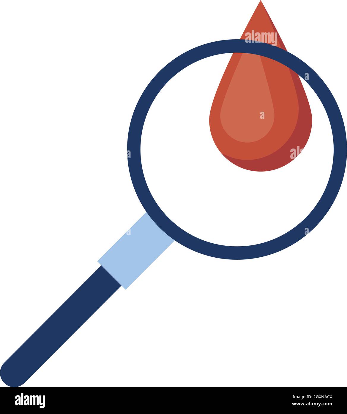magnifying glass with blood Stock Vector Image & Art - Alamy