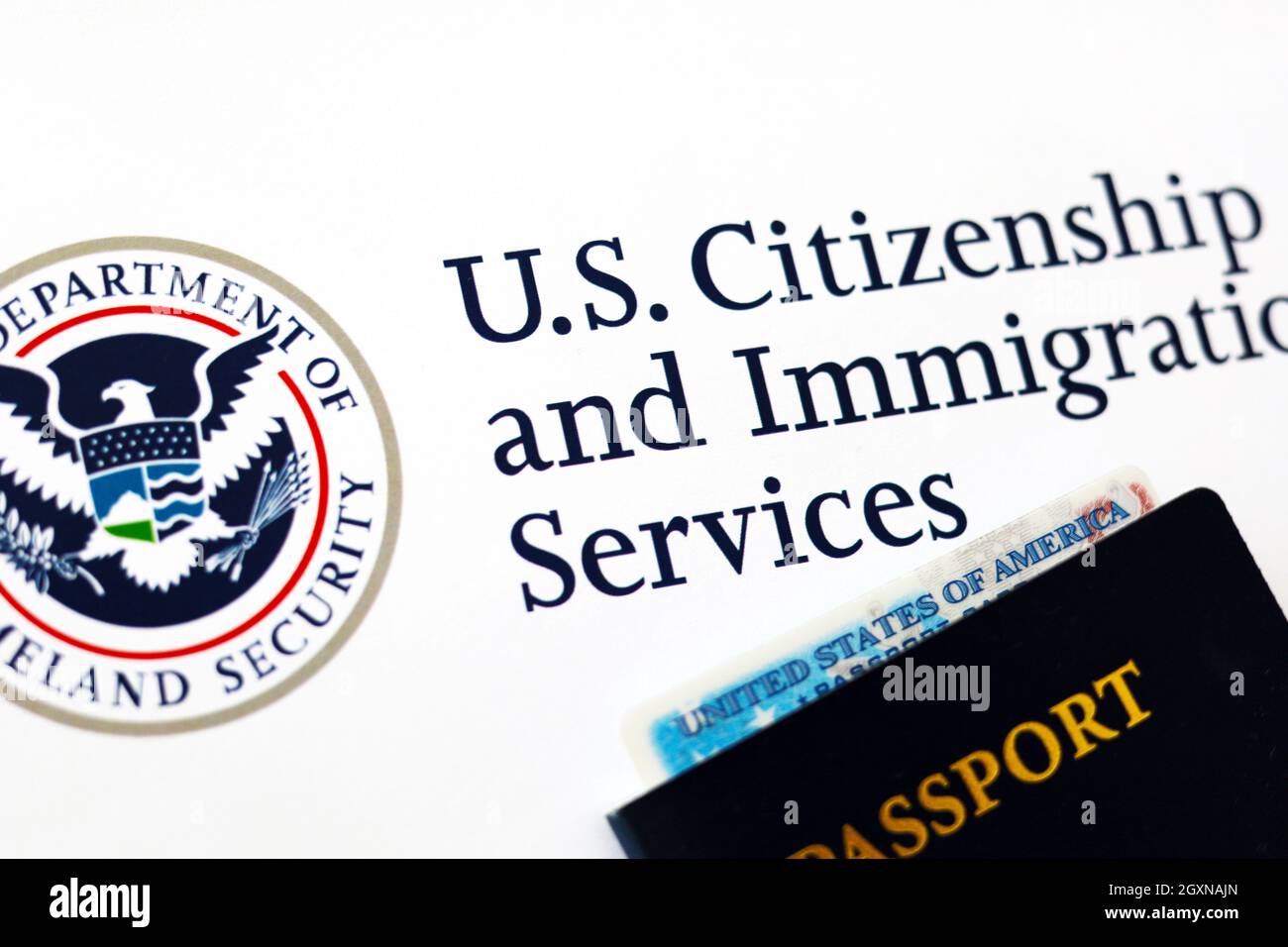 Logo U.S. Citizenship and Immigration Services Passport Stock Photo - Alamy