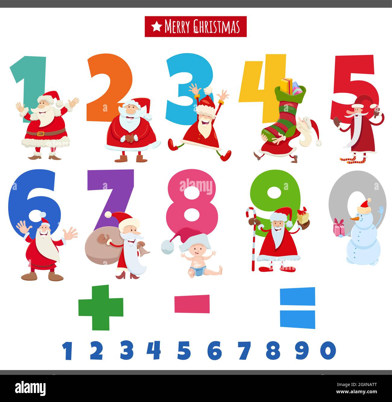 Christmas Numbers Clipart