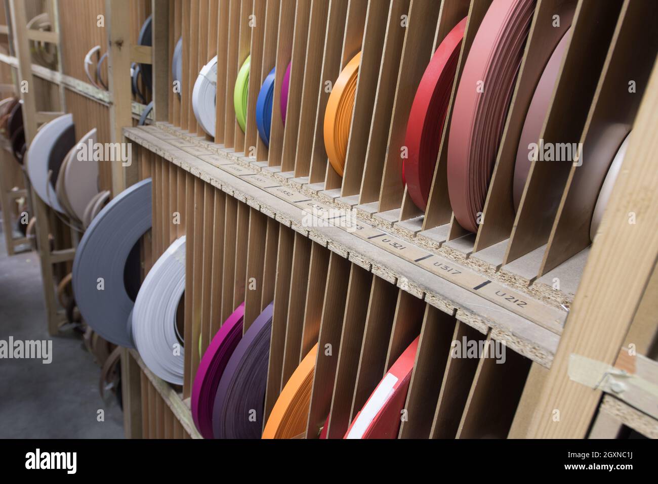 samples in Manufacture of wooden furniture Stock Photo - Alamy