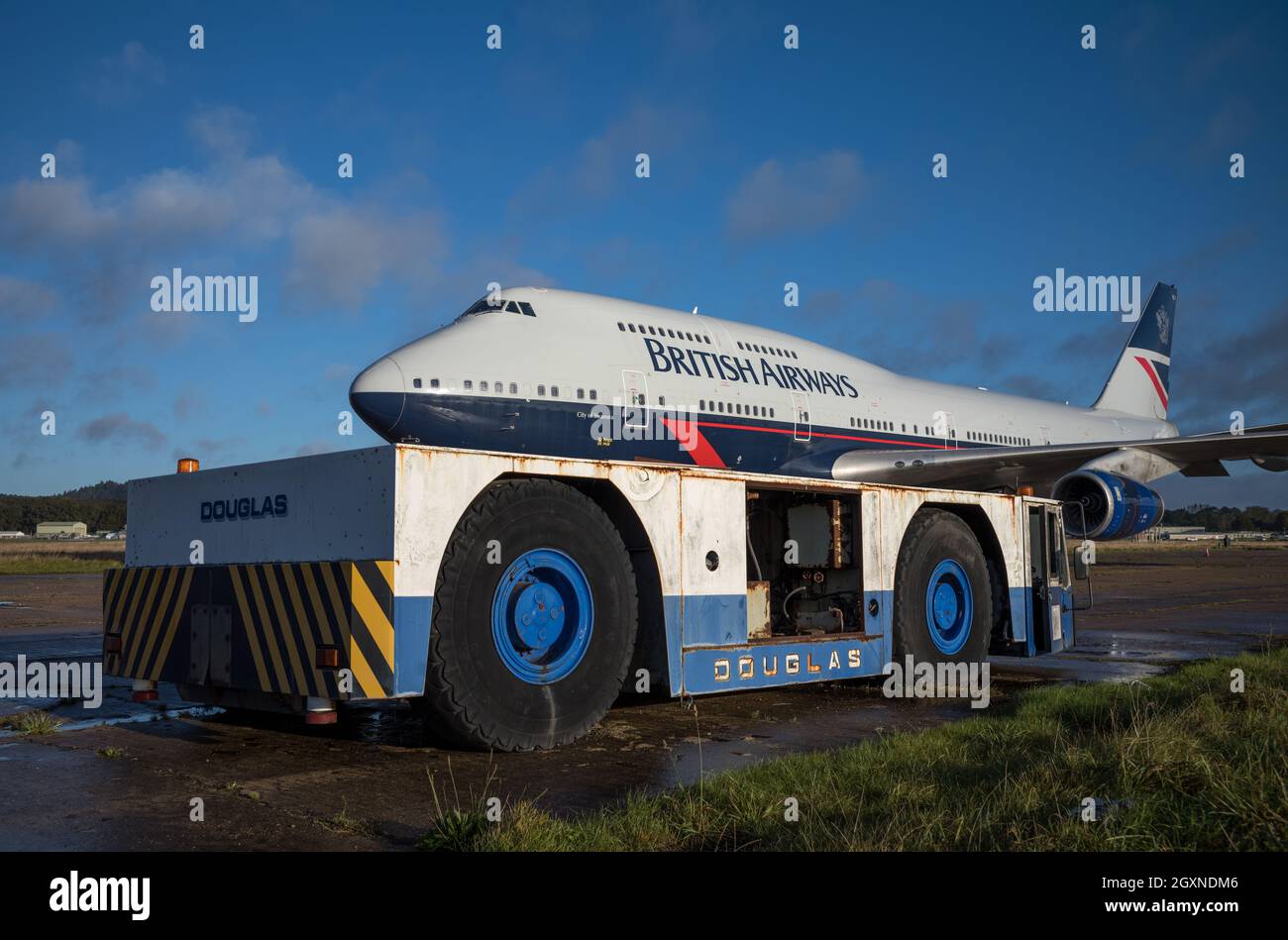 Decommissioned British Airways Boeing 747 G-BNLY parked at Dunsfold ...
