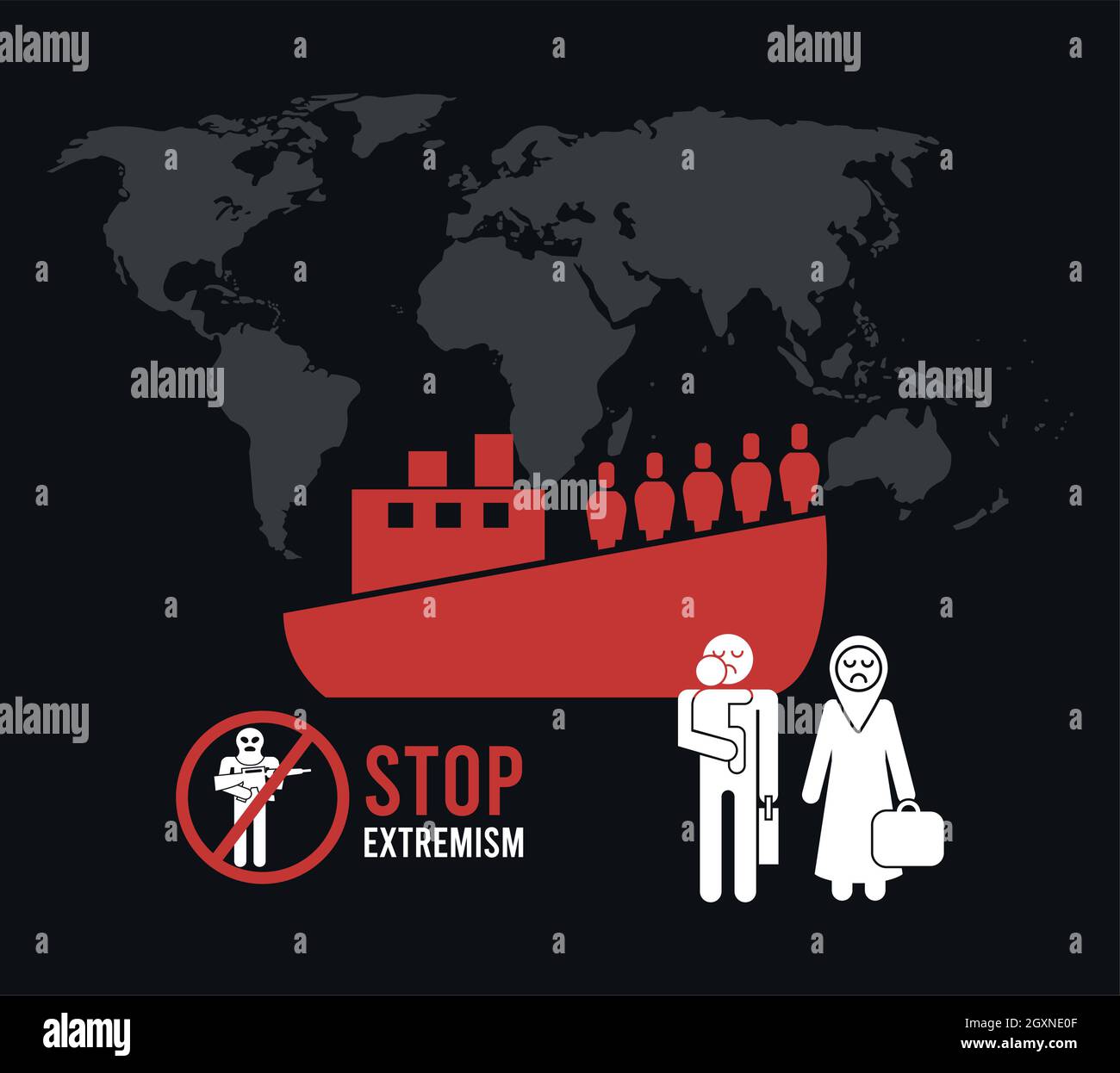 stop extremism label Stock Vector Image & Art - Alamy
