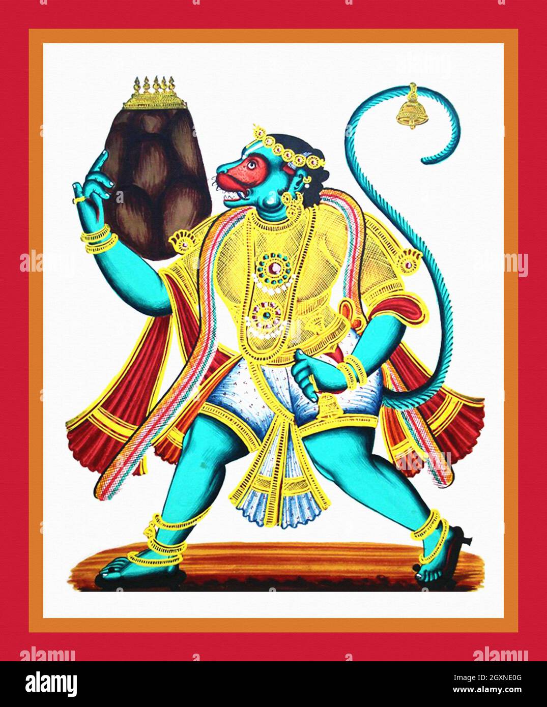 Hanumān standing in pratyalidha Stock Photo - Alamy