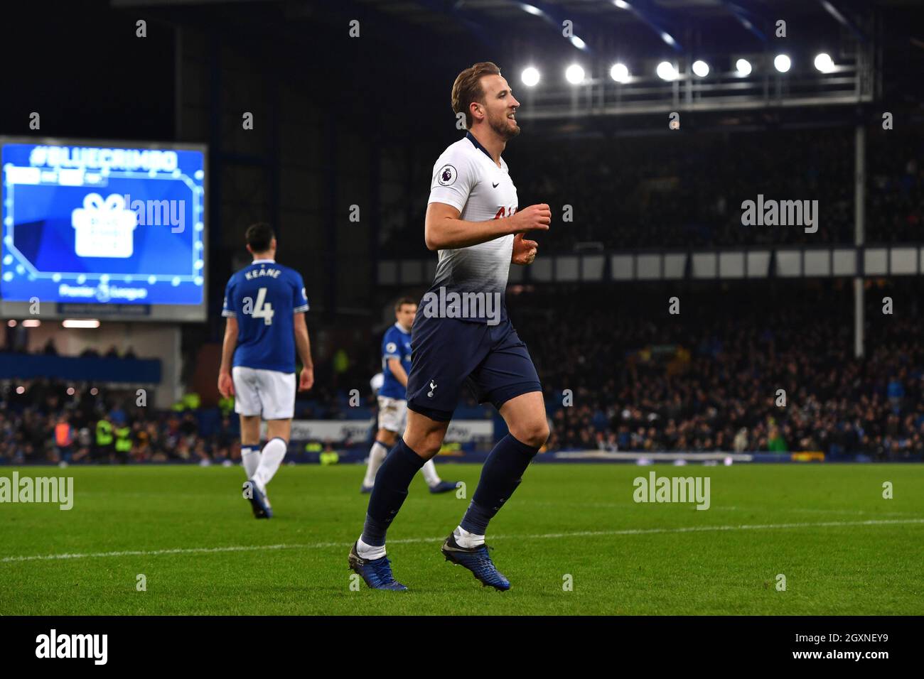 Tottenham Hotspur's Harry Kane celebrates scoring his side's sixth goal ...