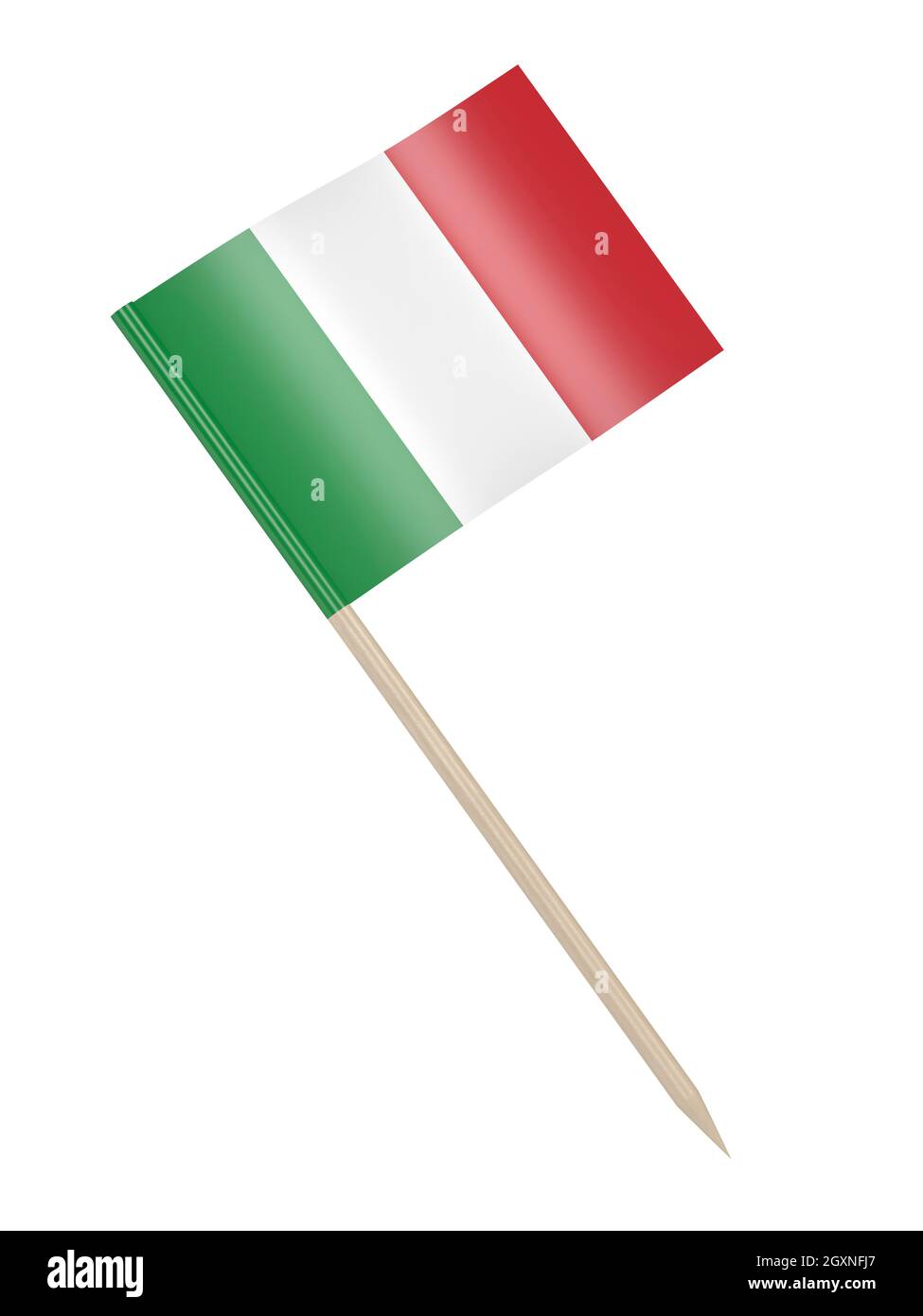 Italian flag toothpick isolated on white background Stock Photo - Alamy