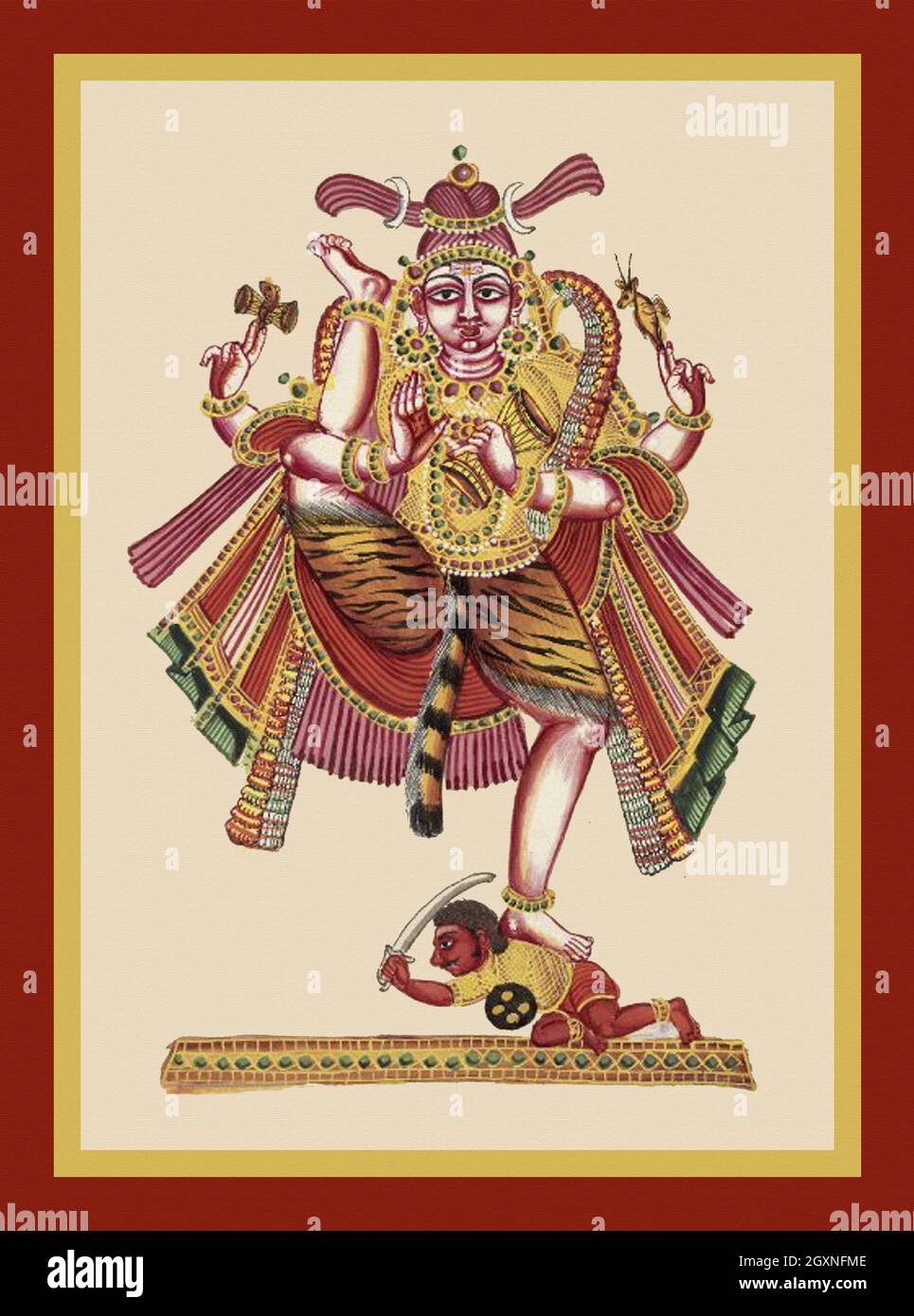 Shiva on the spine of the Apasmára-Purusha Stock Photo - Alamy