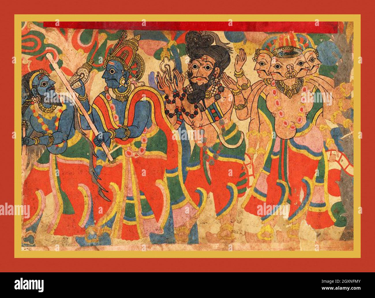 Paithan illustration a narrative from the Mahabharata Stock Photo - Alamy