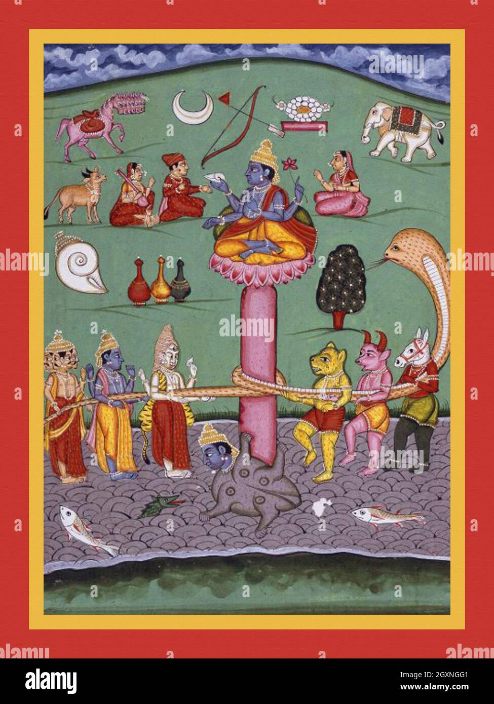 Churning of the ocean of milk hi-res stock photography and images - Alamy