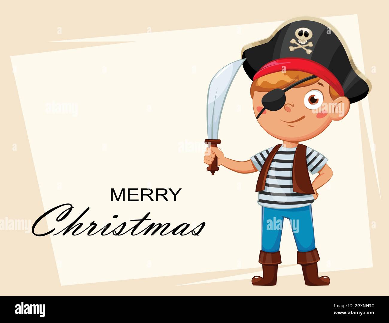 Cute Boy Pirate Cartoon