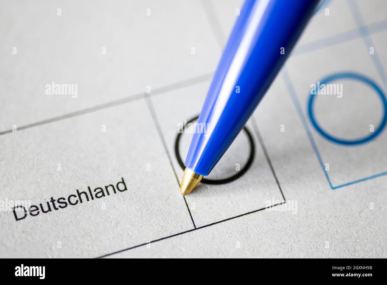 Biros with ballot paper, Germany Stock Photo - Alamy