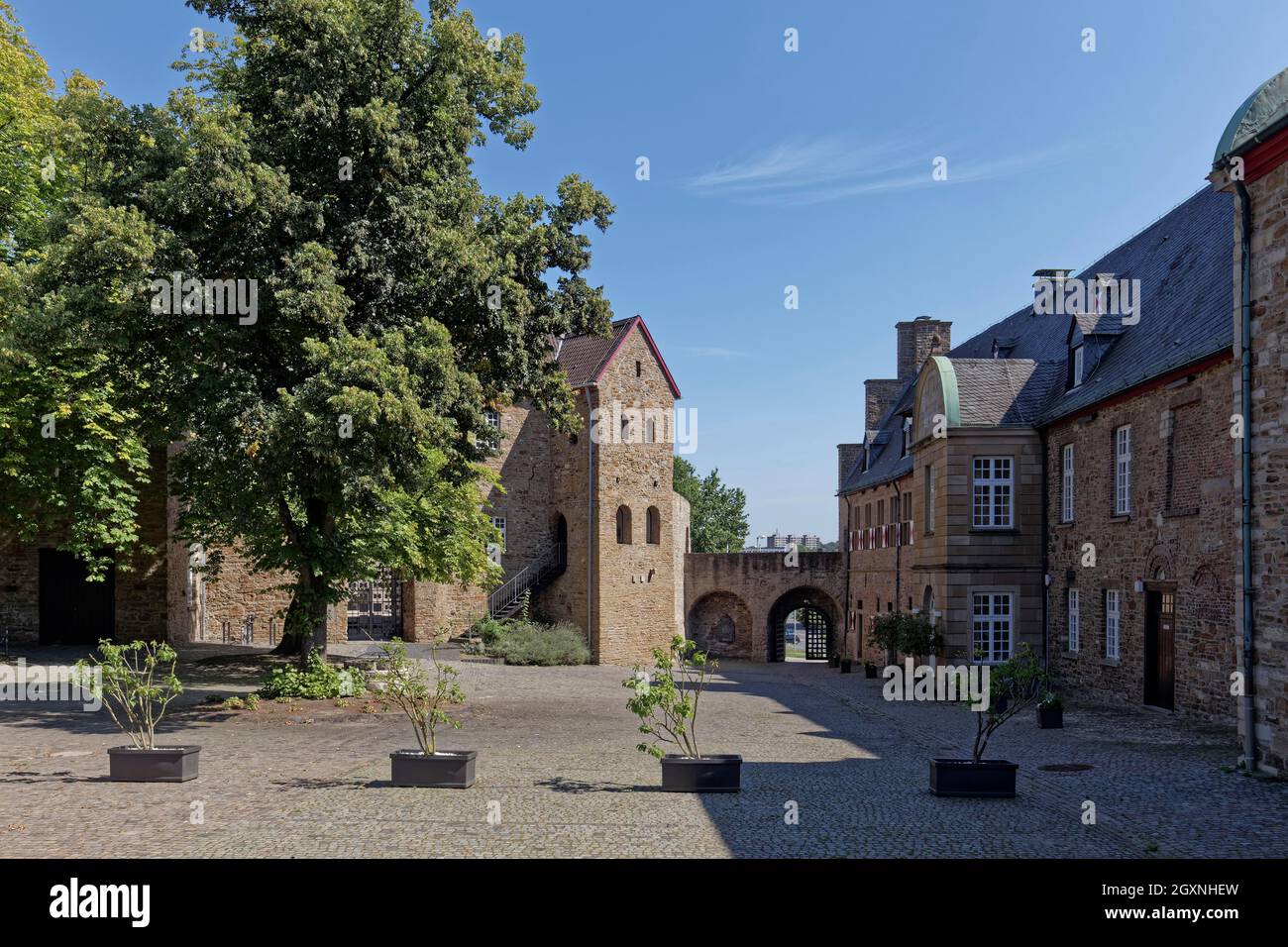 Broich Castle, late Carolingian castle complex, Muelheim an der Ruhr ...