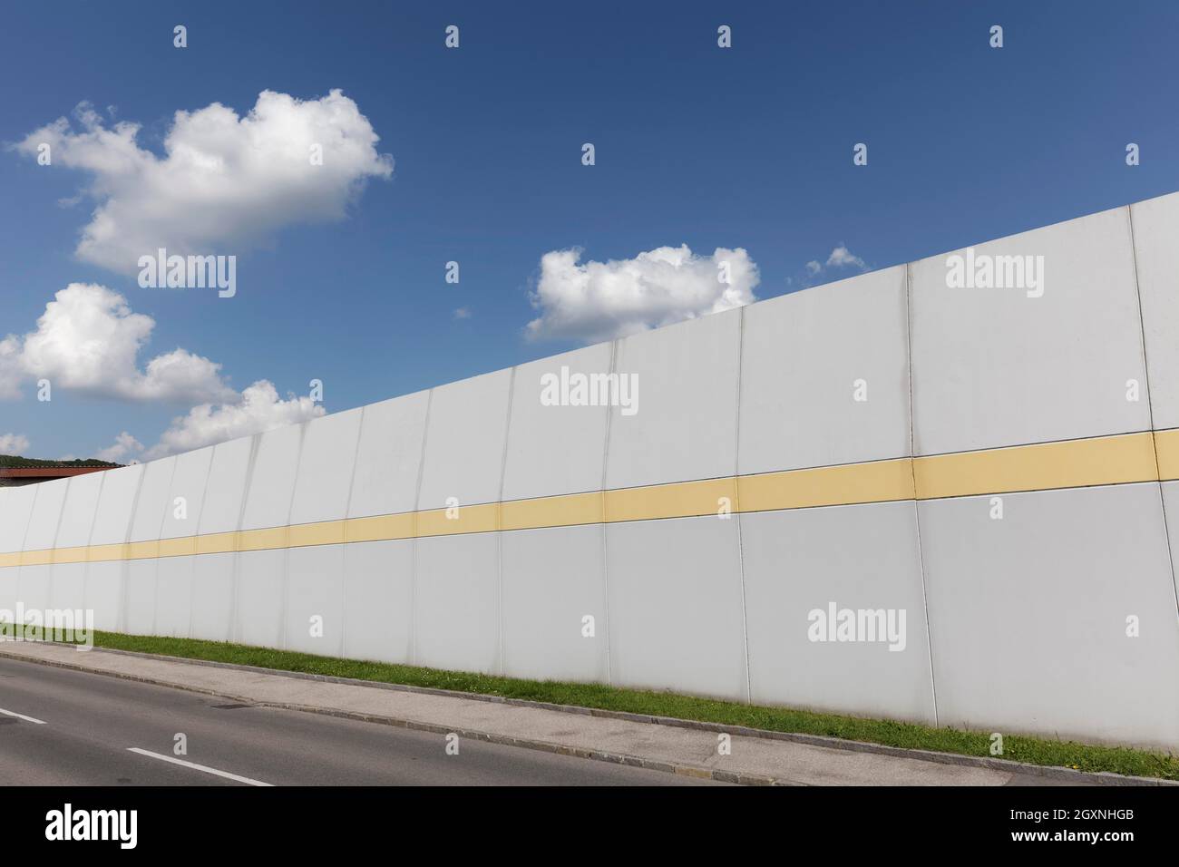 Prison wall, Stein Prison, Krems-Stein Prison, Wachau, Lower Austria ...