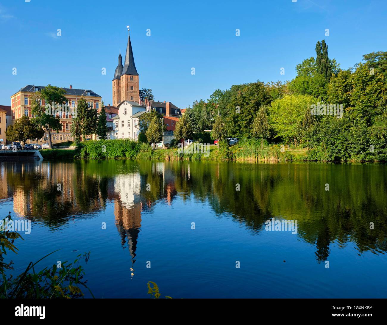 Rote Spitzen at the small pond, Altenburg, Thuringia, Germany Stock ...