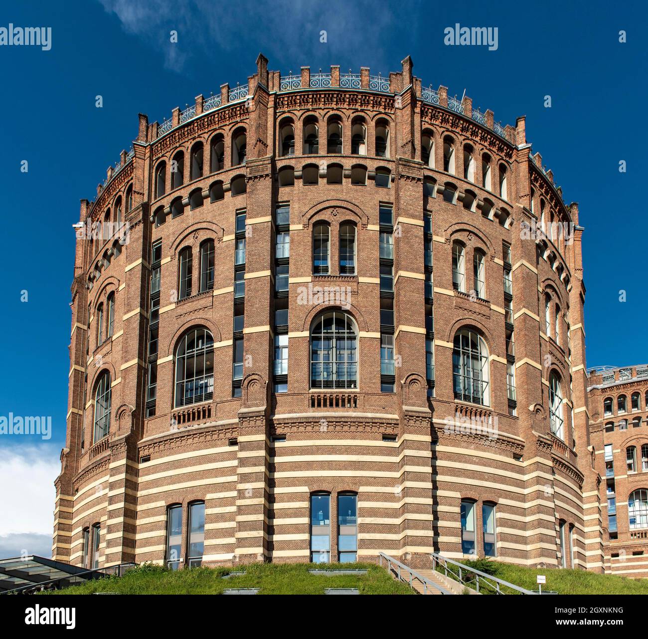 Renovated Gasometer Building, Simmering, Vienna, Austria Stock Photo ...