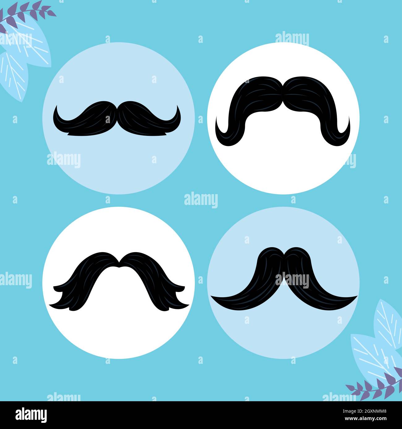 four mustaches silhouettes Stock Vector Image & Art - Alamy