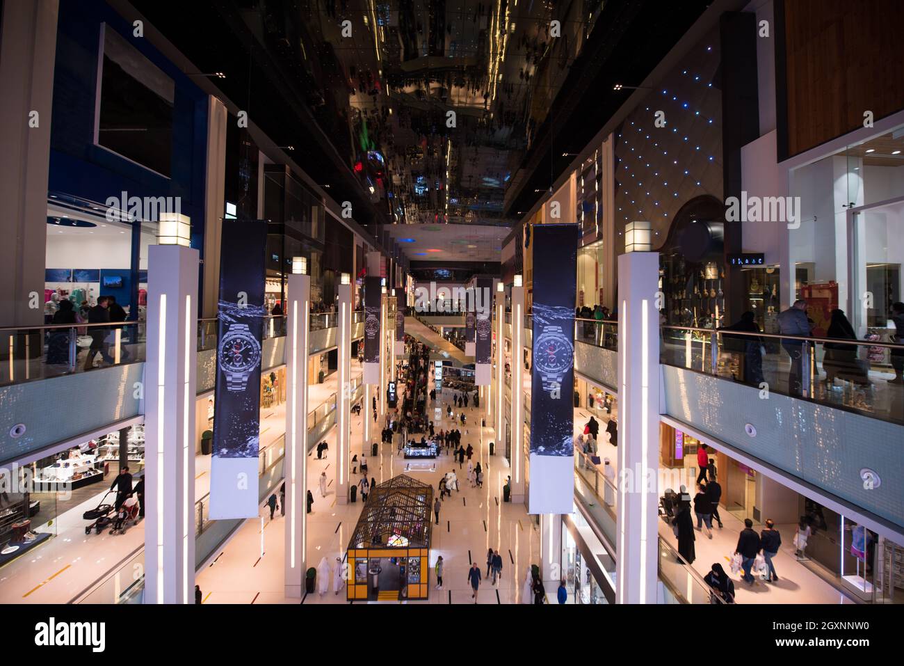 interior of the large modern shopping center Stock Photo - Alamy