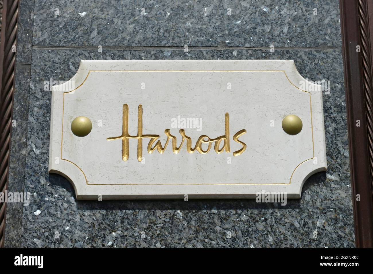 Sign Harrods Department Store, Brompton Road, London, England, United ...