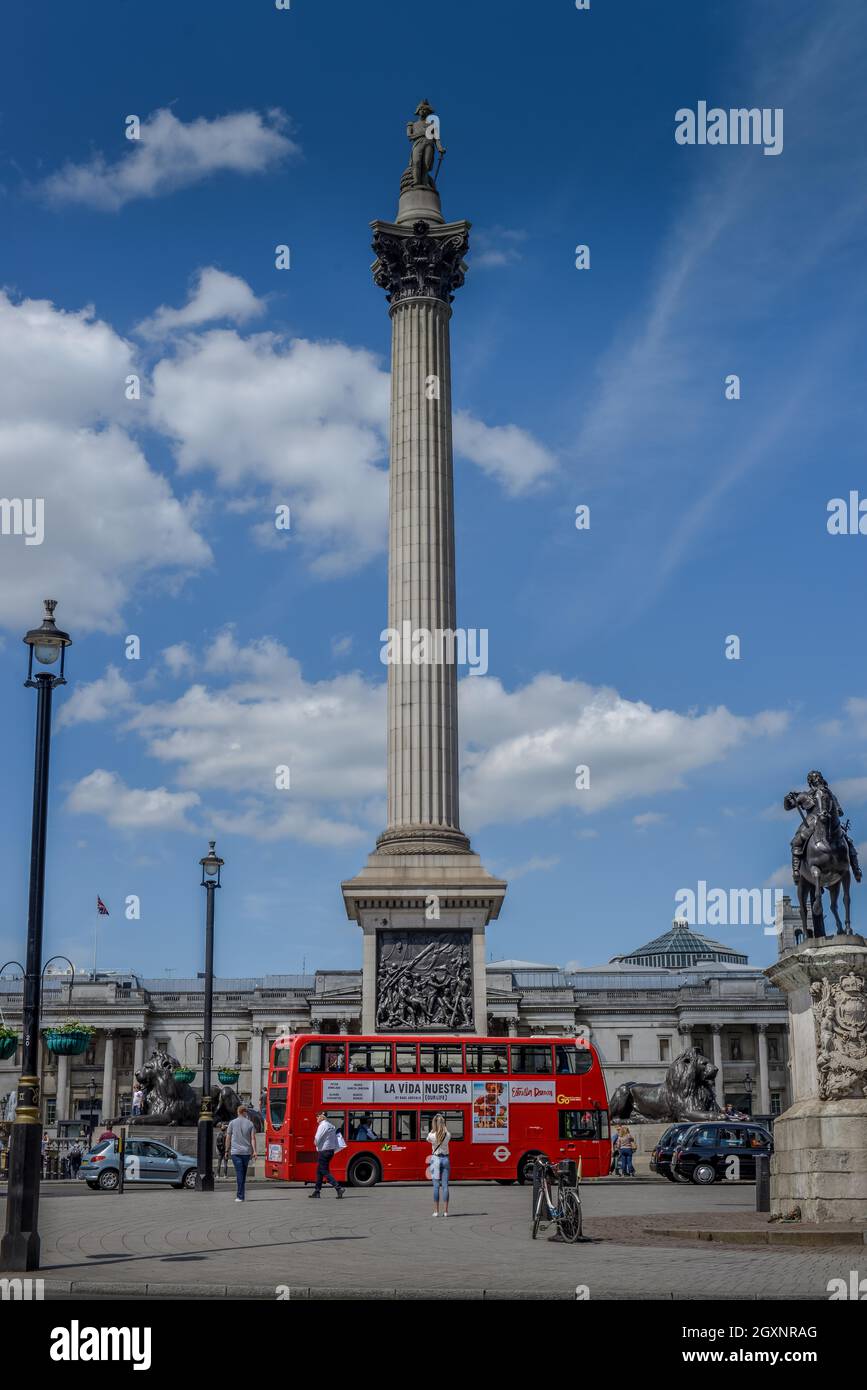 Nelson's Column, Nelson's Column, Trafalgar Square, London, England ...
