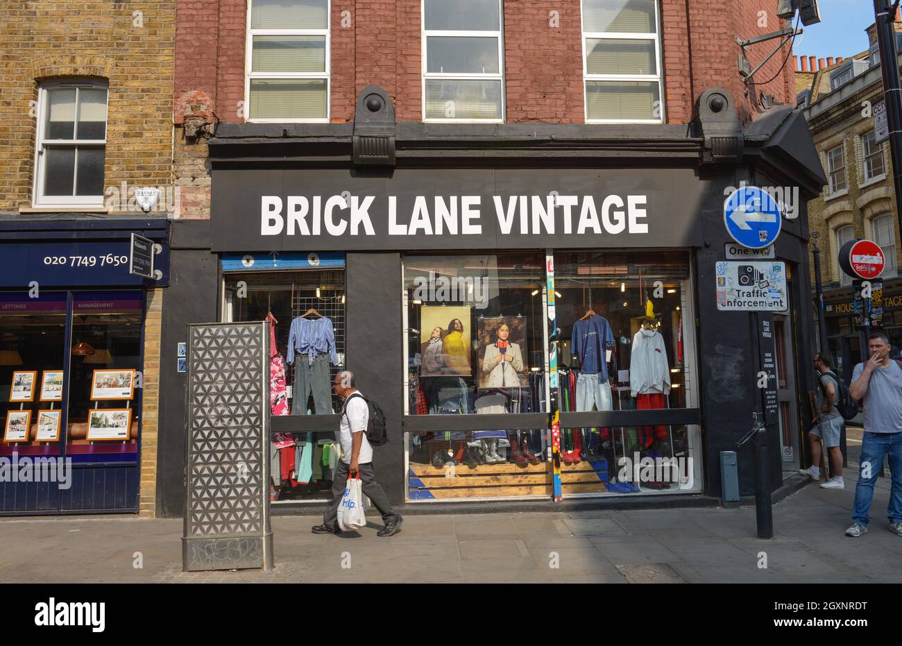 Shops, Brick Lane, Tower Hamlets, London, England, United Kingdom Stock ...