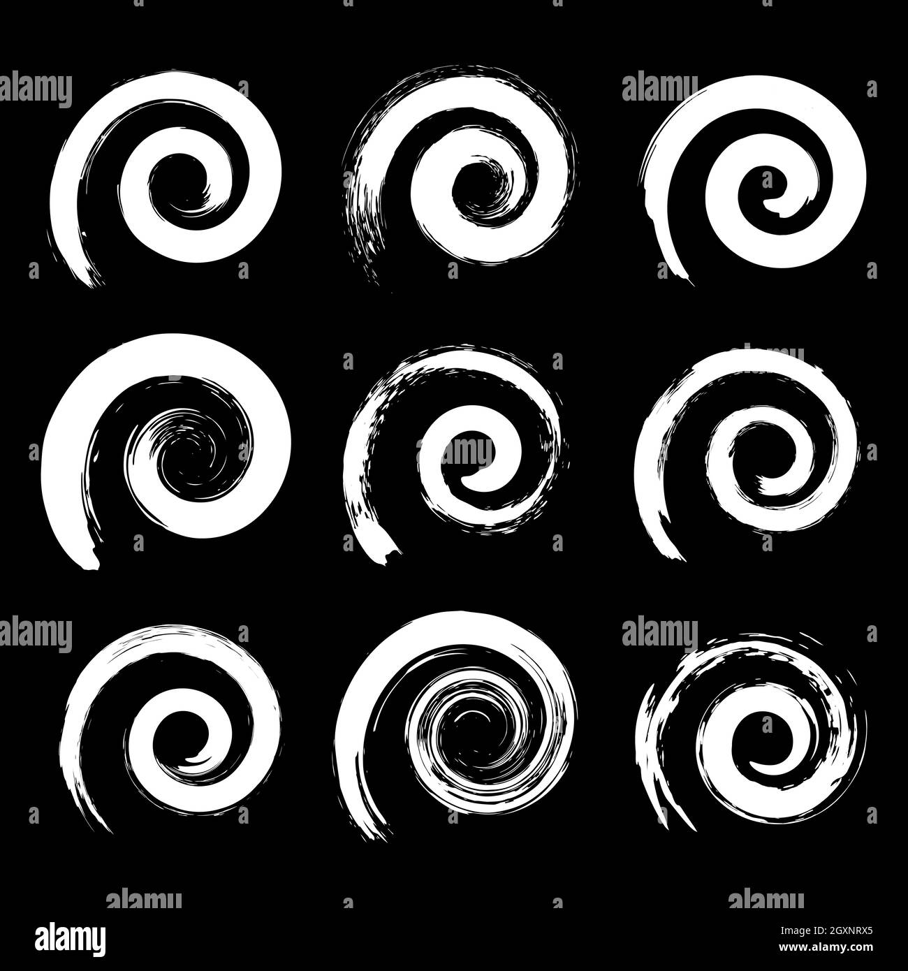 Set round frames strokes Stock Vector Images - Alamy