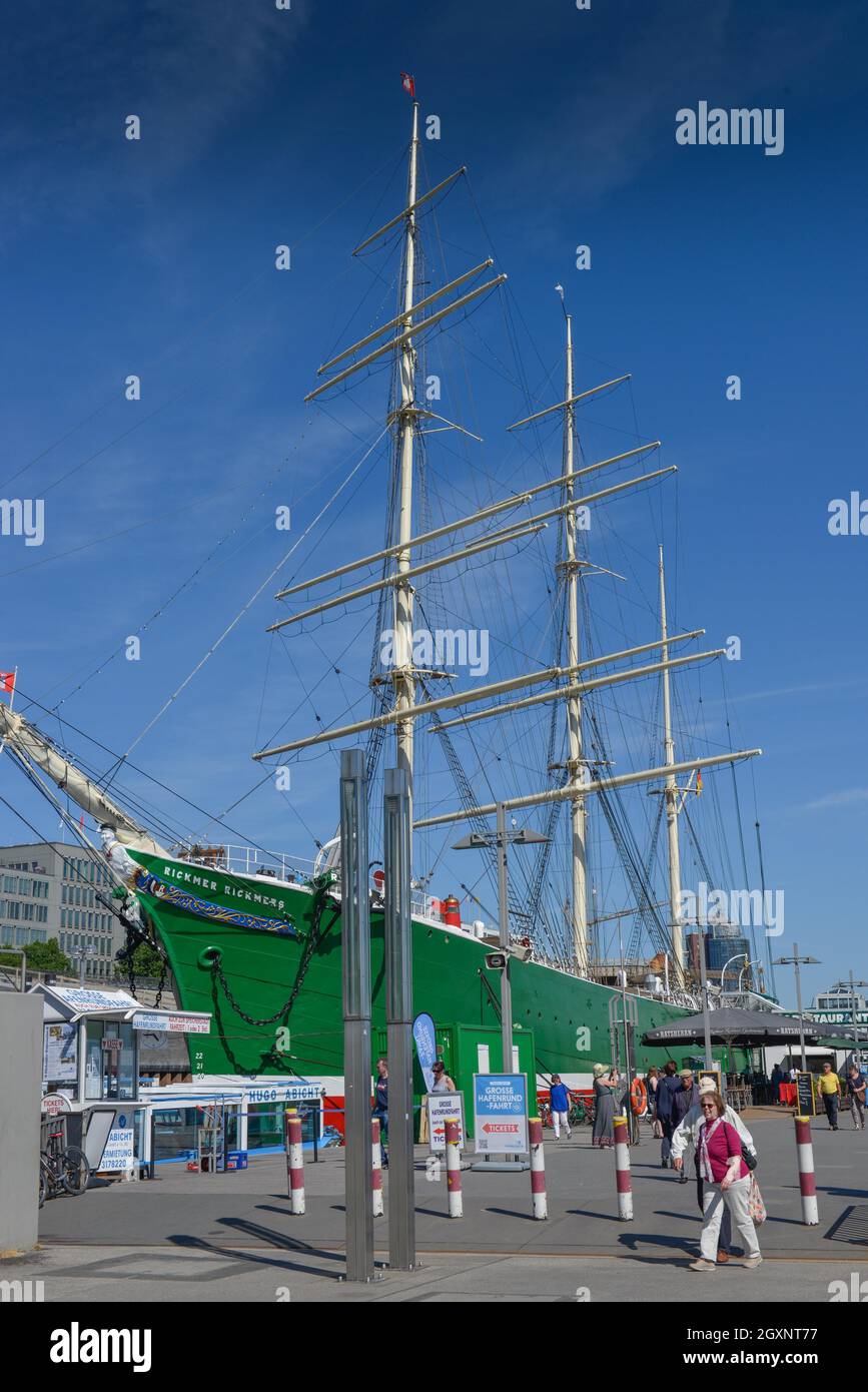 Museum ship Rickmer Rickmers, Landungsbruecken, Hamburg, Germany Stock ...