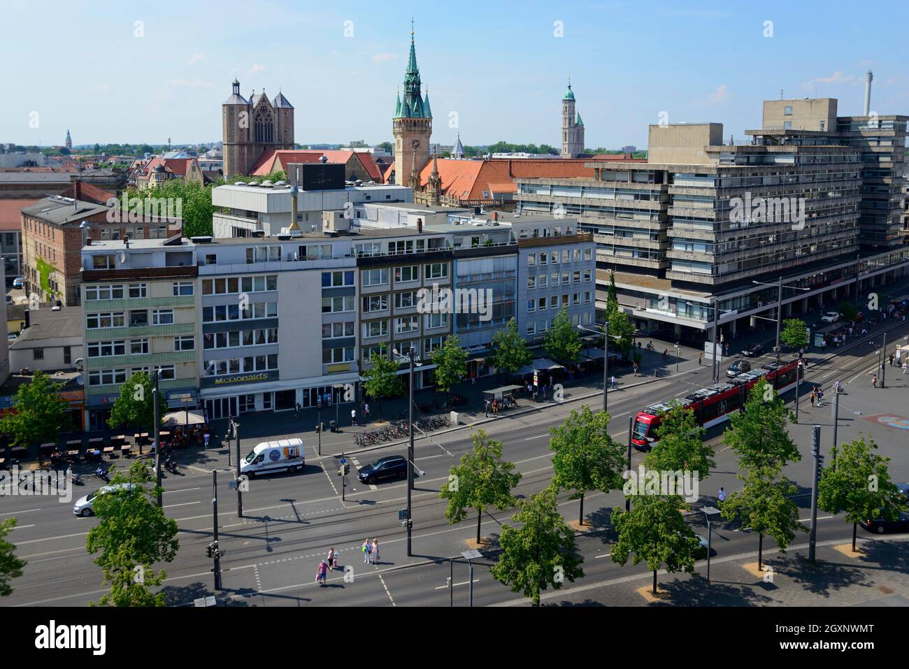 View from the castle, Braunschweig, Lower Saxony, Germany Stock Photo ...