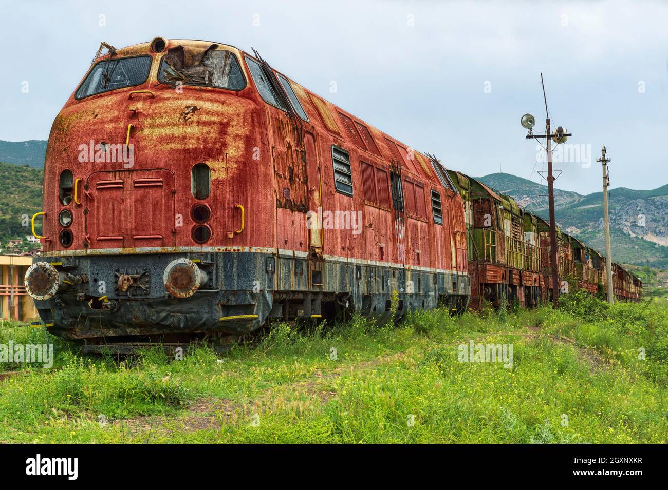 Former railway station, Prrenjas, Albania Stock Photo - Alamy