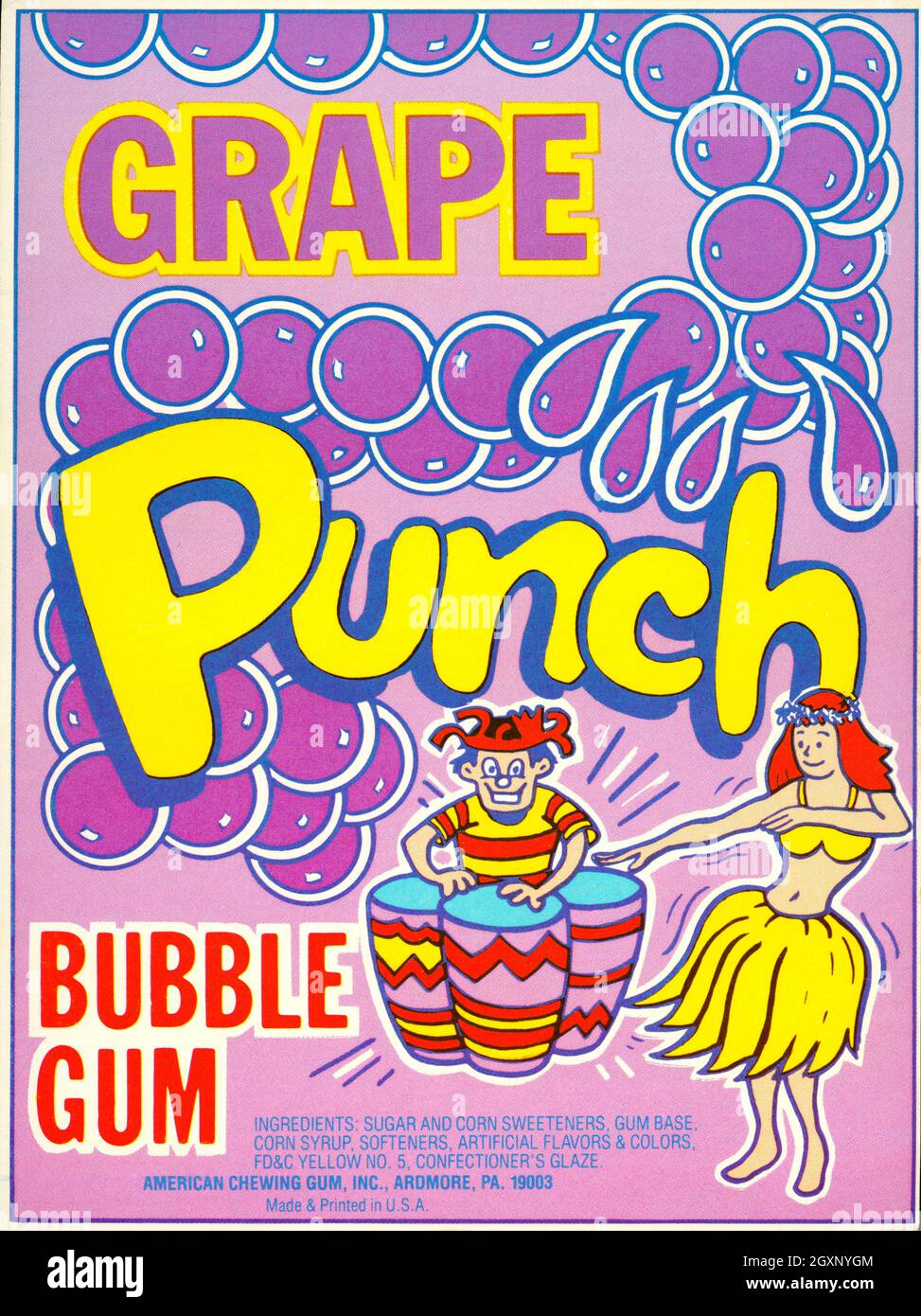 Grape Punch Bubble Gum Stock Photo - Alamy