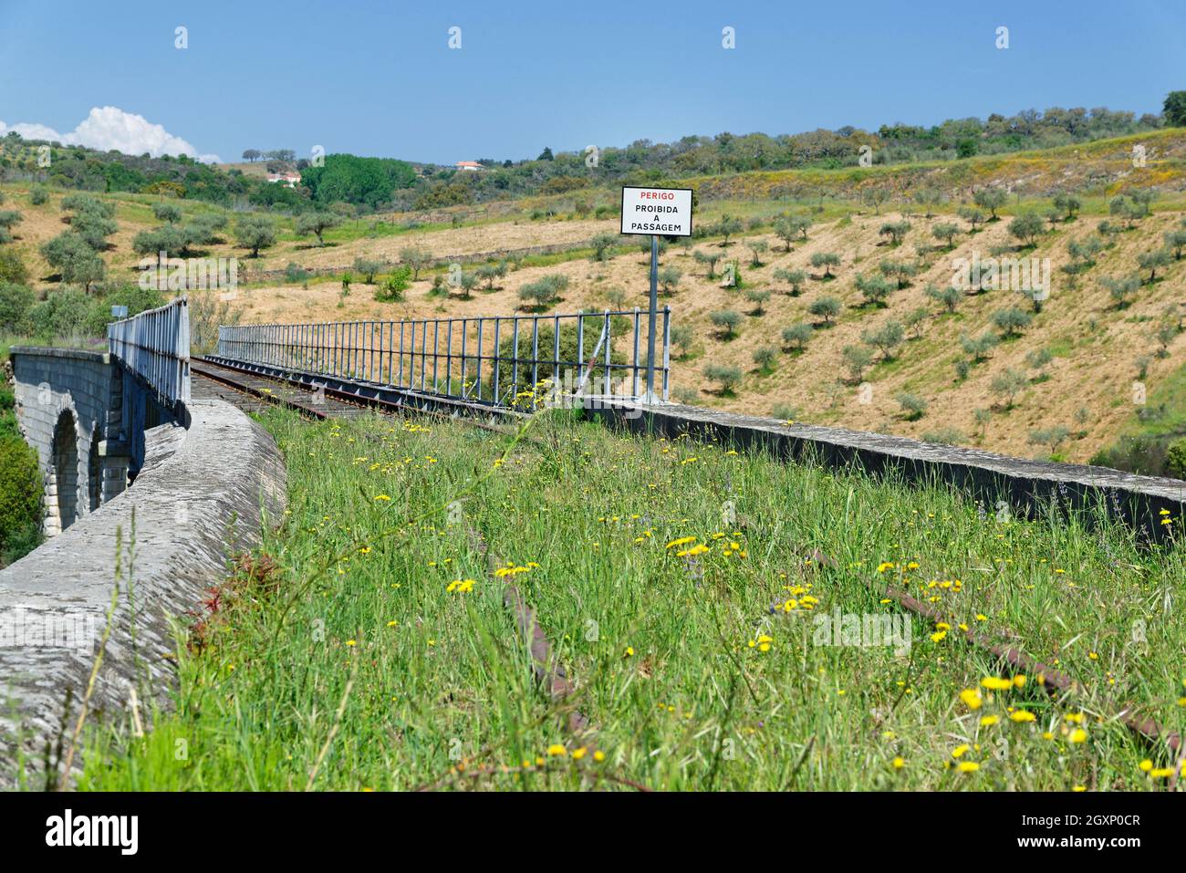 Old railway bridge, viaduct, Portugal Stock Photo - Alamy