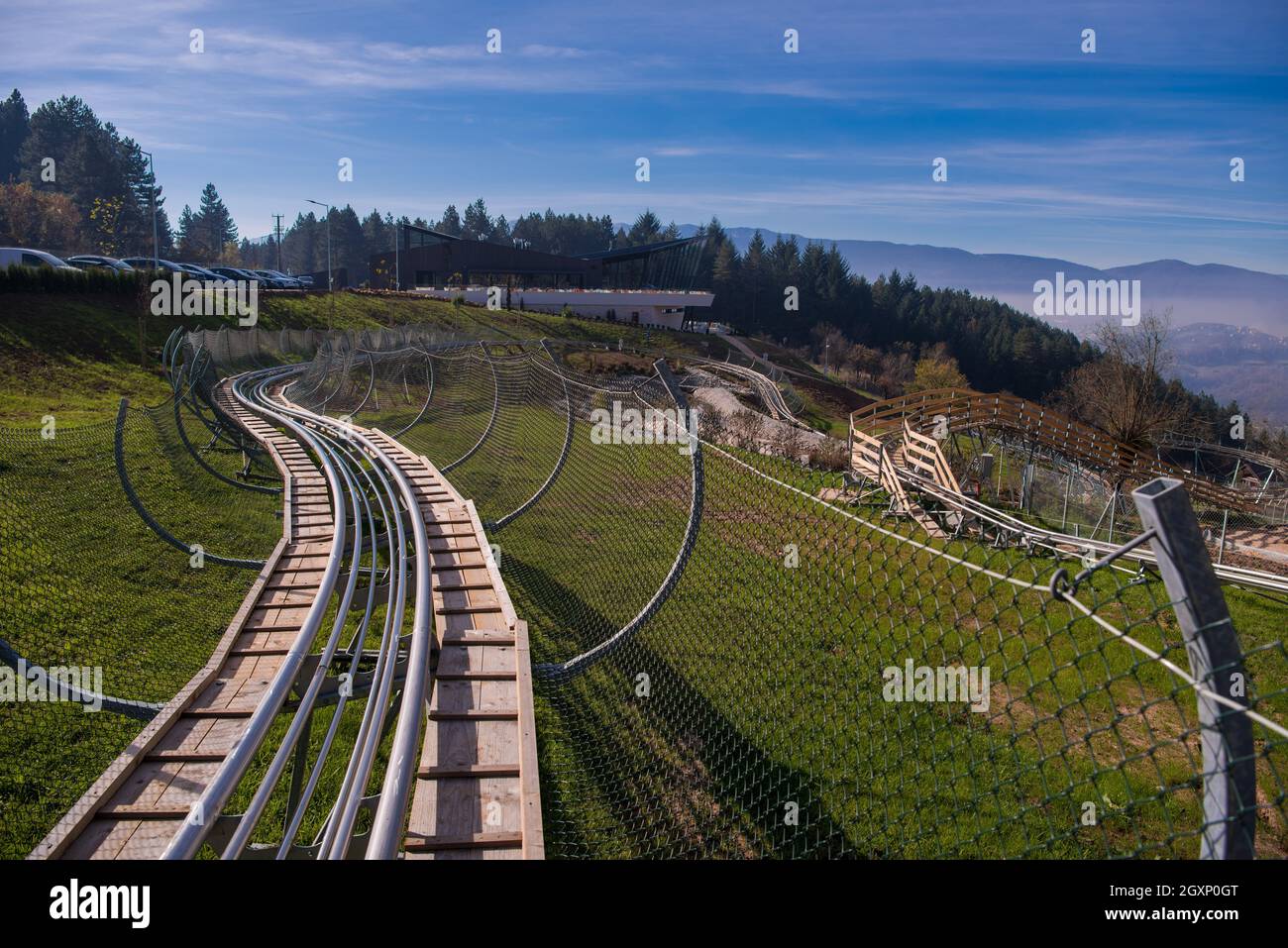 Alpine coaster in beautiful nature Stock Photo - Alamy