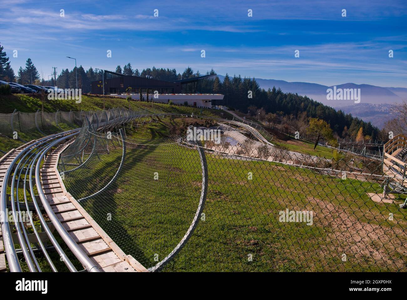 Alpine coaster in beautiful nature Stock Photo - Alamy